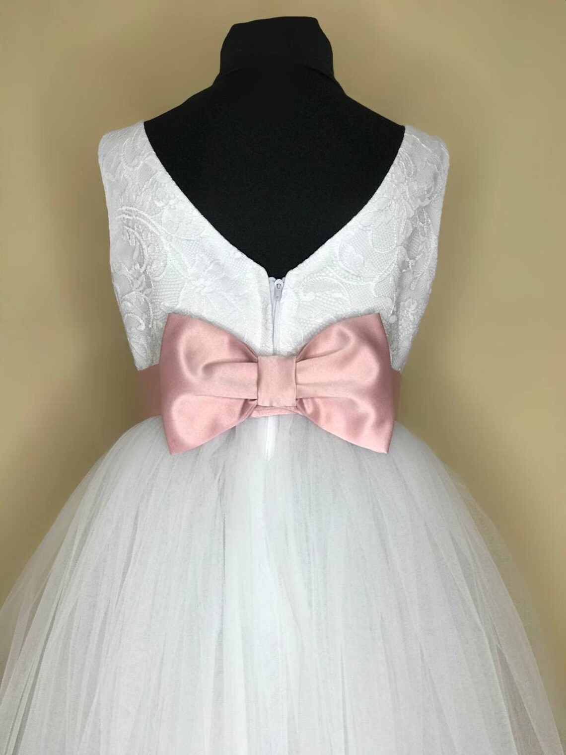 Modest Flower Girl Dressflower Girl Dress With Dusty Blush - Etsy