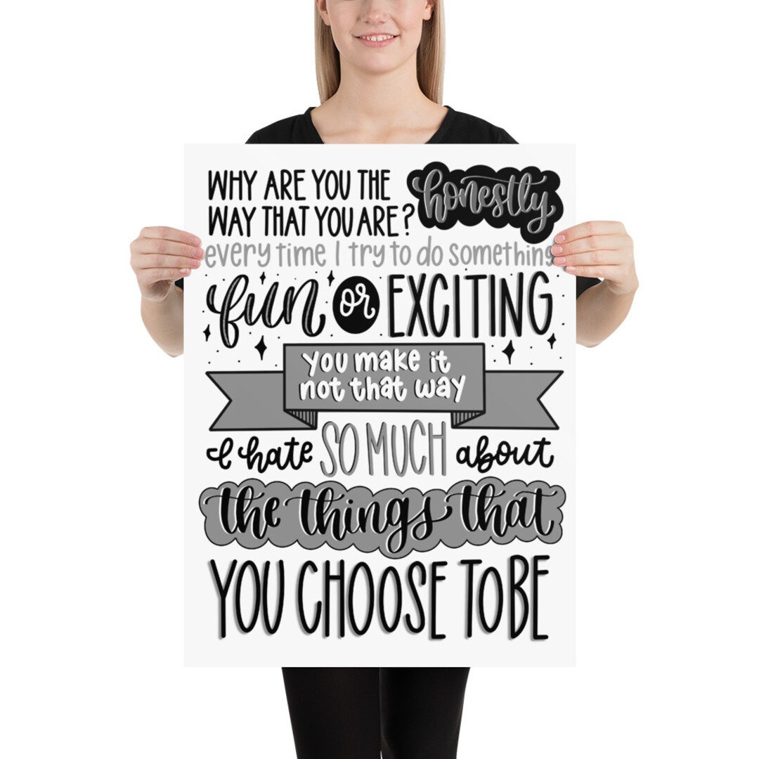 Why Are You the Way That You Are Poster - Etsy