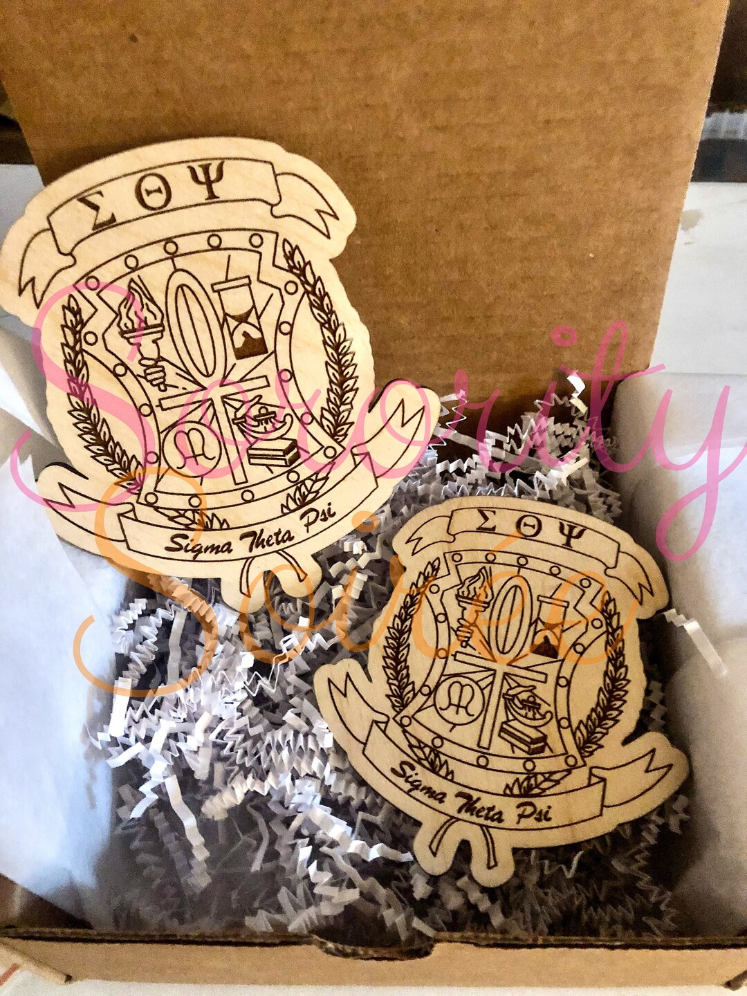 Sorority Wood Engraved Crest | Sorority Paddle Crest | Sorority Paddle ...