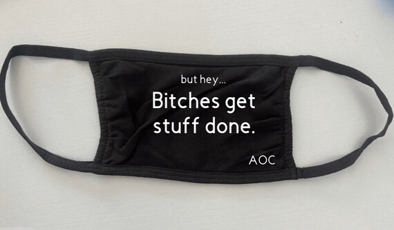 AOC Mask Alexandria Ocasio Cortez | Etsy