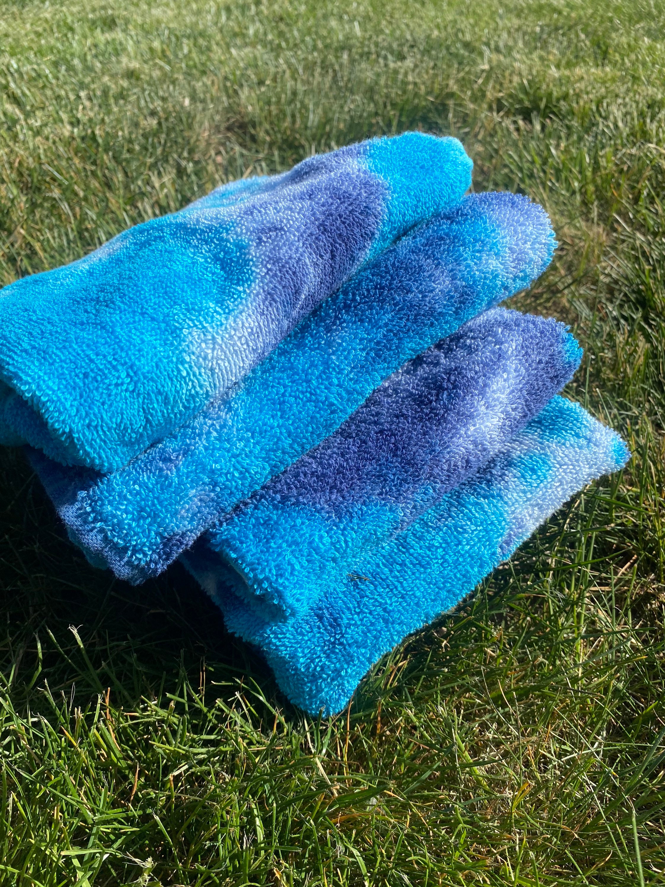 Tie Dye Bath Towel And Hand Towel Set Cotton Etsy