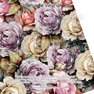 Roses, Romantic, Printed Vinyl Roses, Tumbler Vinyl With Roses, Indoor ...