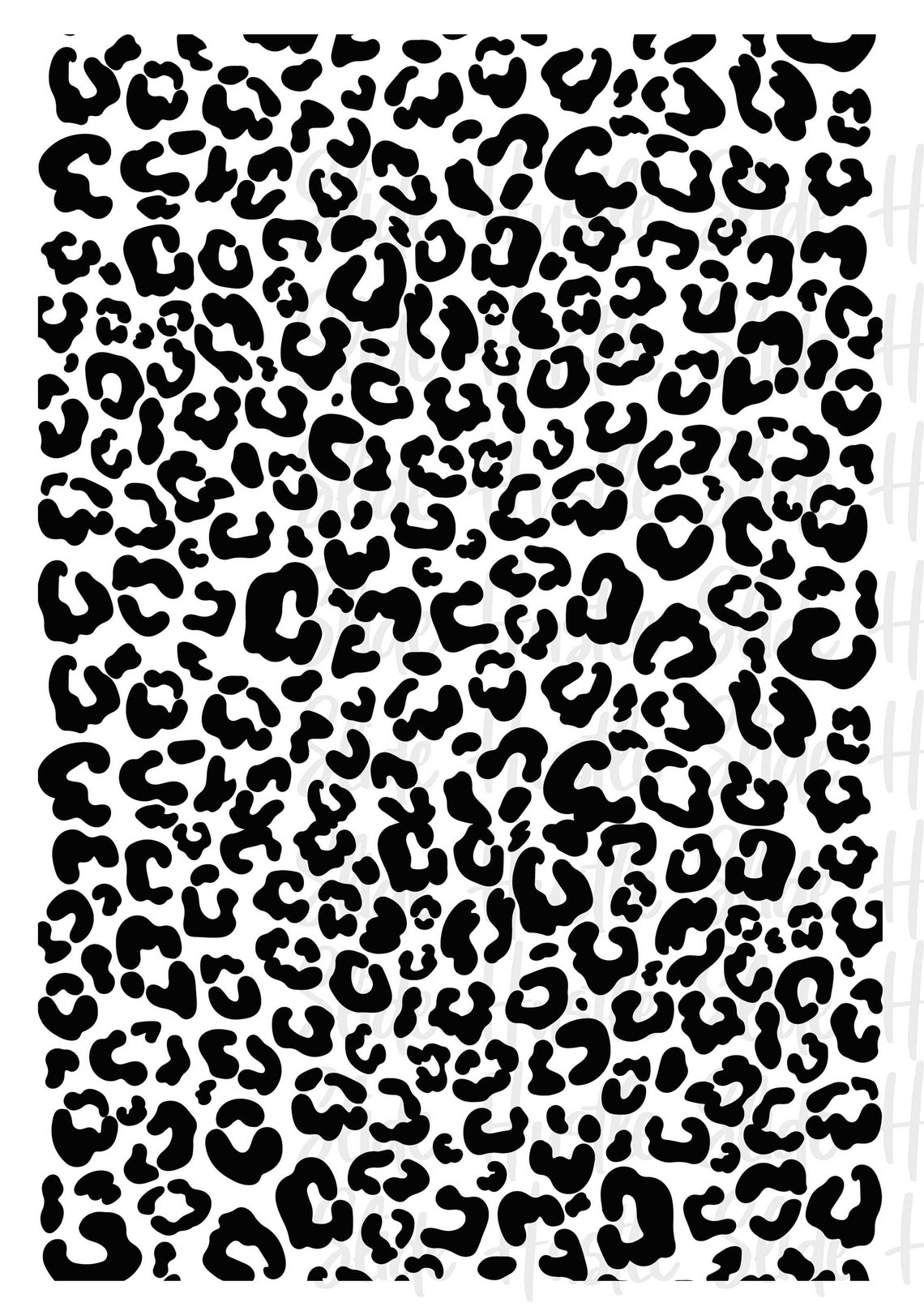 Leopard Print Waterslide FULL SHEET Leopard Print Clear | Etsy