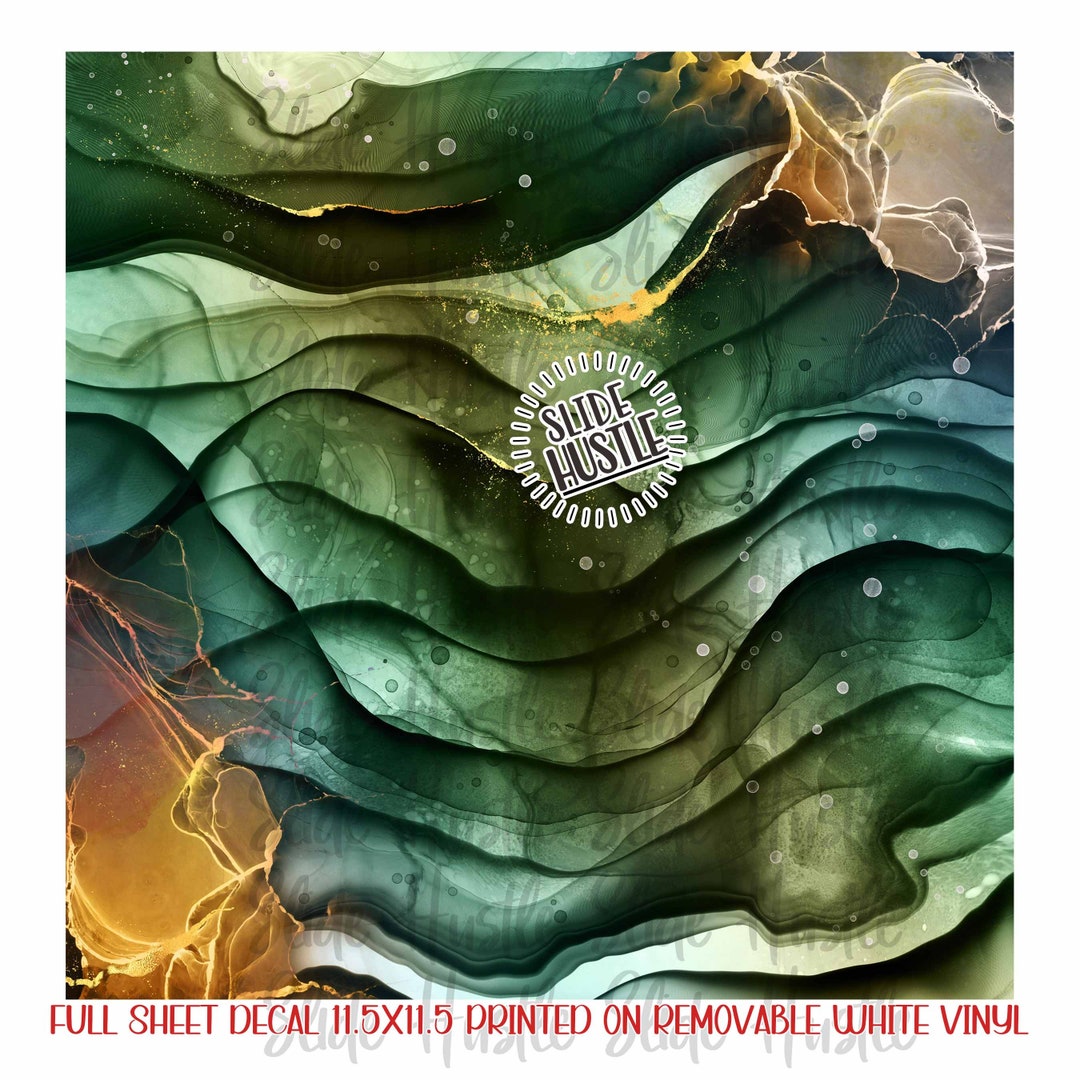 Printed Vinyl, Marbled Vinyl, Alcohol Ink Swirls Adhesive Vinyl, Clear ...