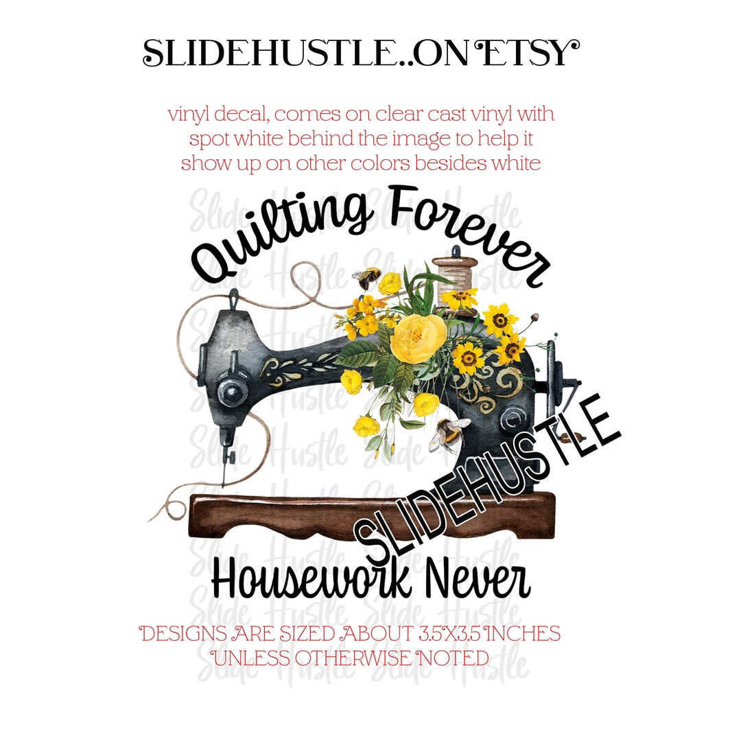 Quilting Forever Decal-funny Quilting Sewing Decal-printed Vinyl Decal ...