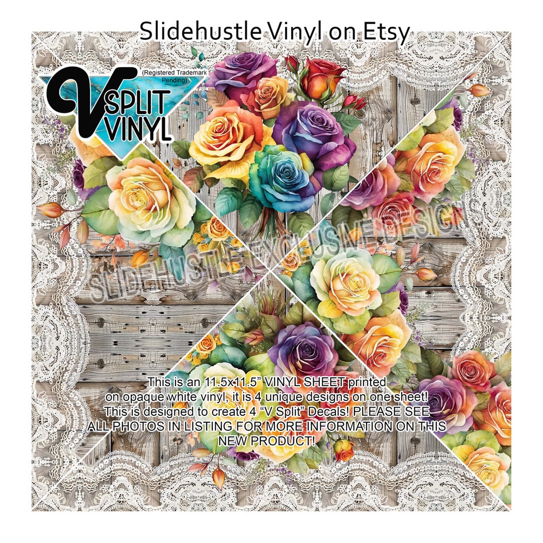 Vsplit Vinyl, V-split Vinyl, Rainbow Roses and Lace V Split Vinyl ...