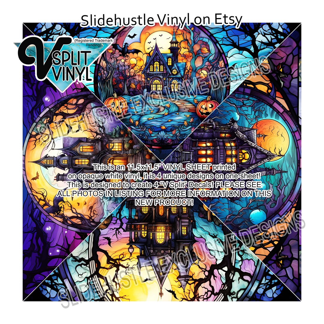 Slide Hustle V Split Vinyl, Haunted House, Halloween V Split, Haunted ...
