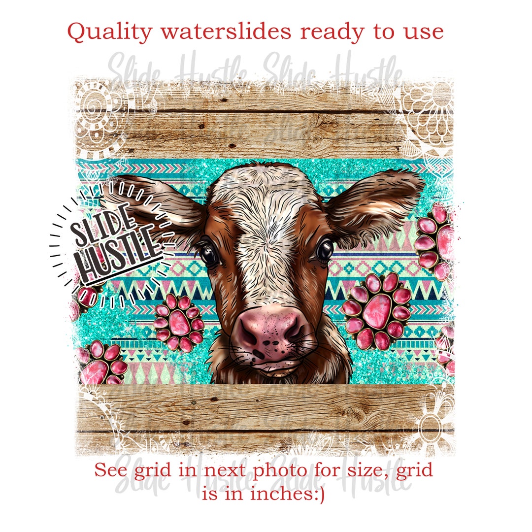 Cute Calf Vinyl Decal, Cute Cow Vinyl Decal, Cow Vinyl Decal, Western ...