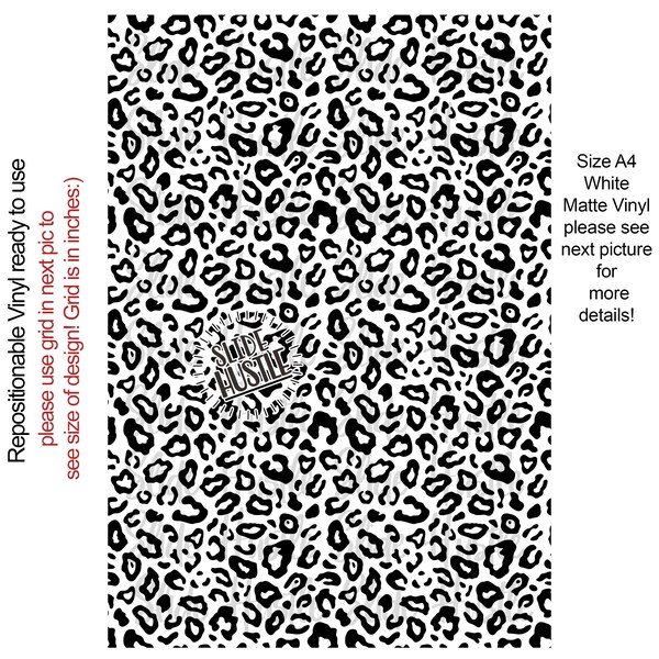 Black Leopard Vinyl Sheet - Etsy
