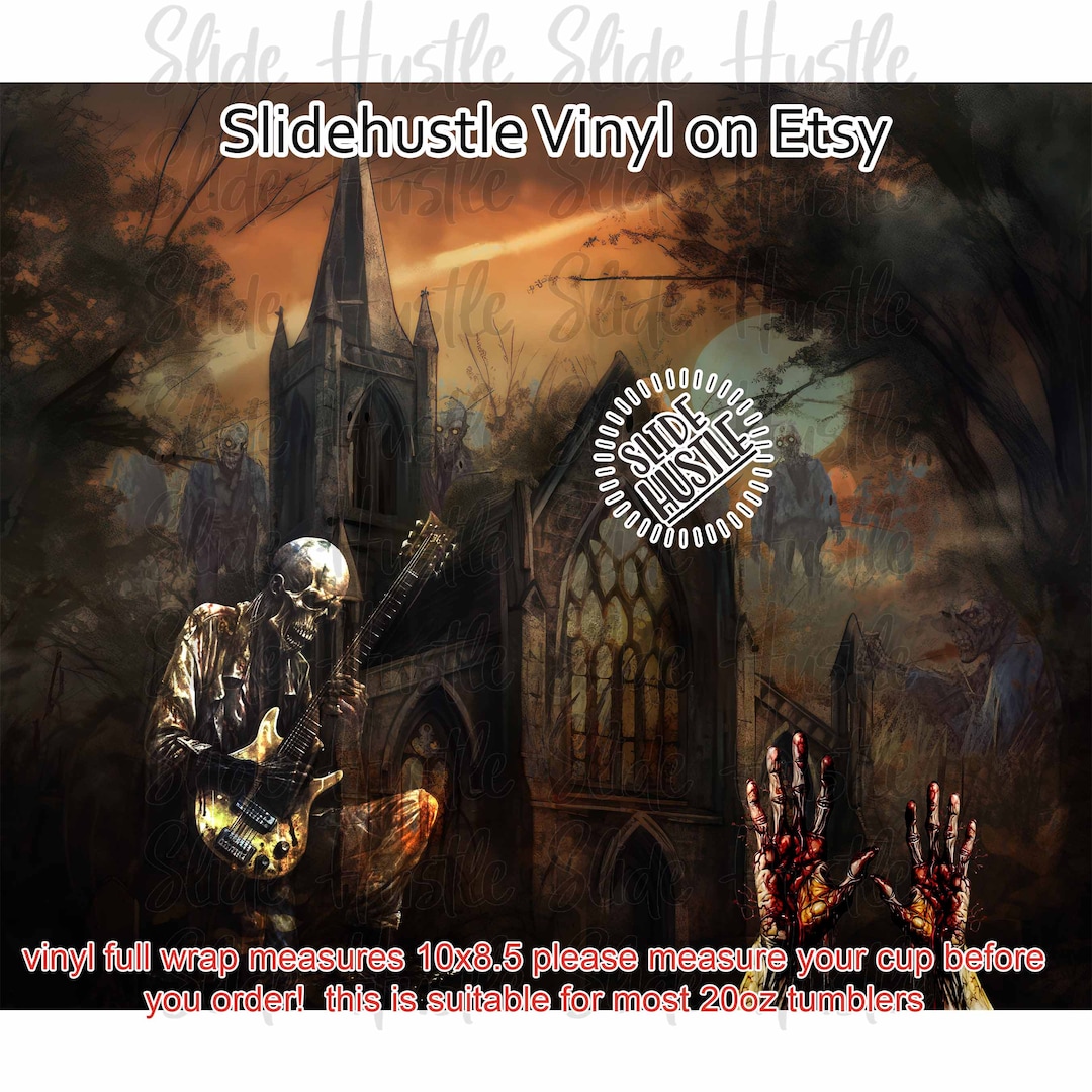 Zombies, Undead, Horror, Gore, Halloween, Vinyl Tumbler Wrap, 3D Style ...