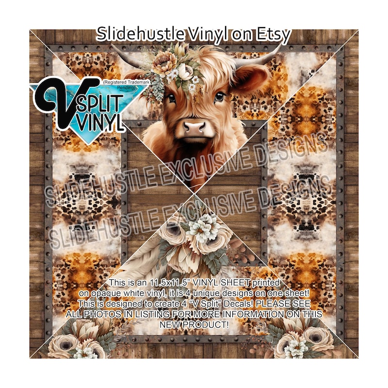 Cow Print Border - Etsy