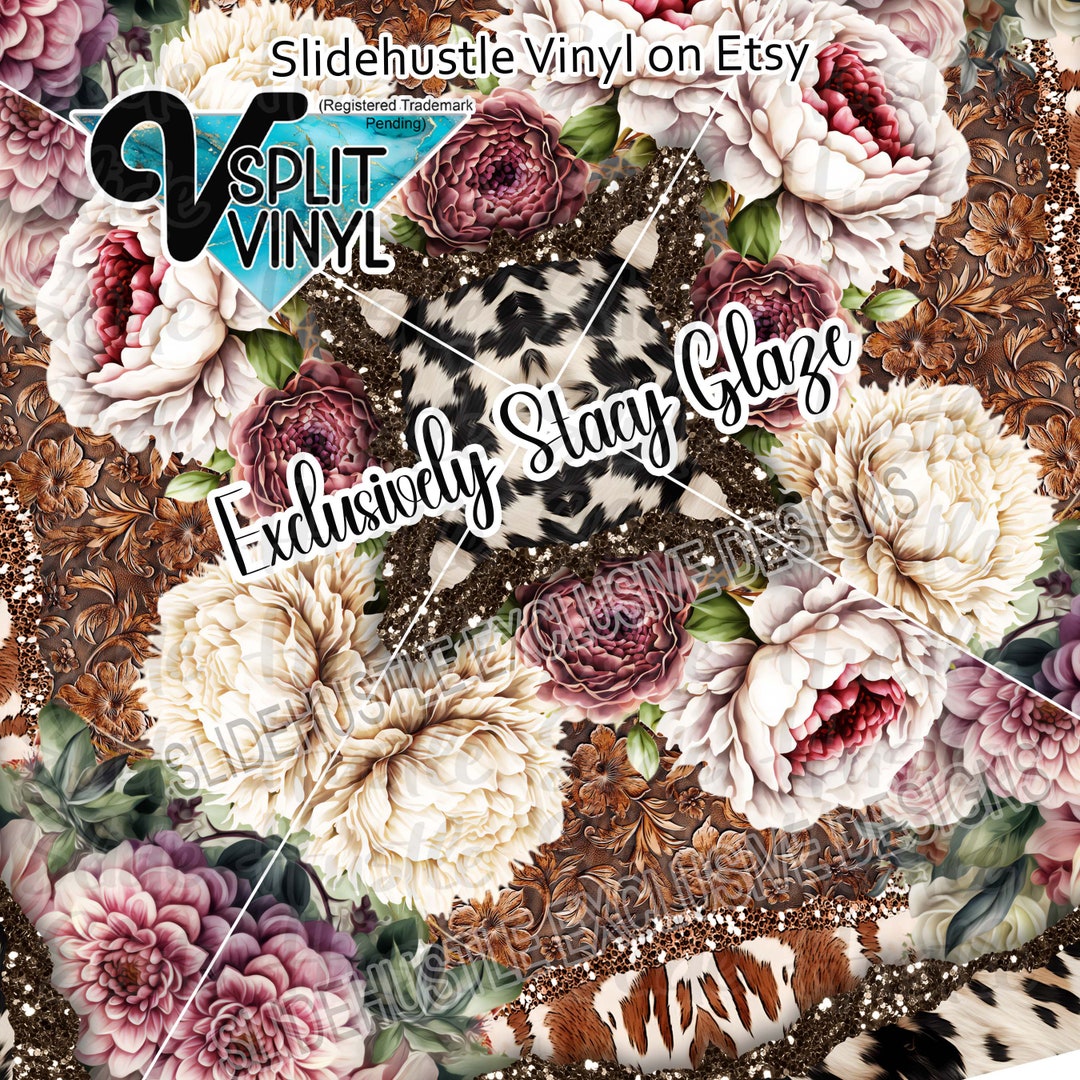 Stacy Glaze Collaboration! NEW V SPLIT Printed Adhesive Vinyl, Western ...