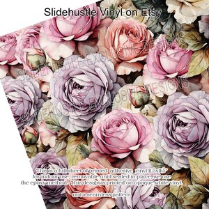 Roses, Romantic, Printed Vinyl Roses, Tumbler Vinyl With Roses, Indoor ...