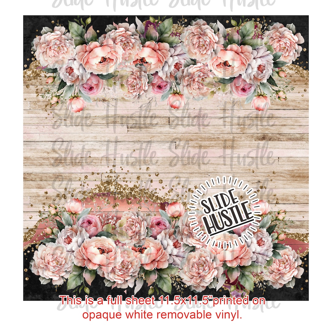 Roses, Vinyl, Full Sheet, Tumbler Adhesive Vinyl, Removable, Choose ...