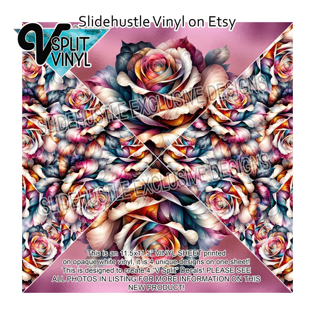 Slidehustle Vsplit Vinyl, (trademark Pending) Printed Adhesive Vinyl ...