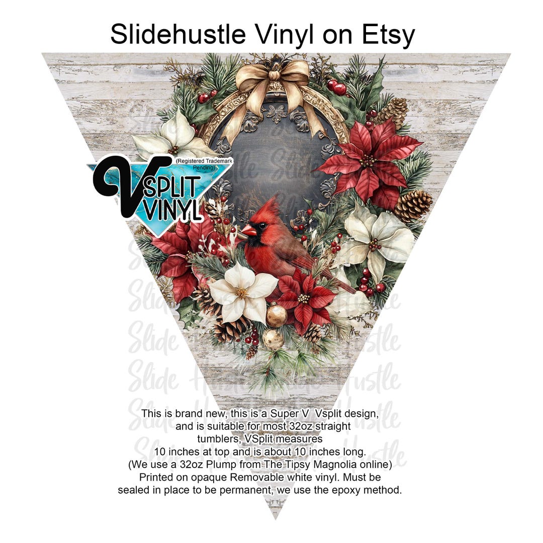 NEW Slidehustle Vsplit Vinyl Super V, Red Cardinal, Christmas Cardinal ...