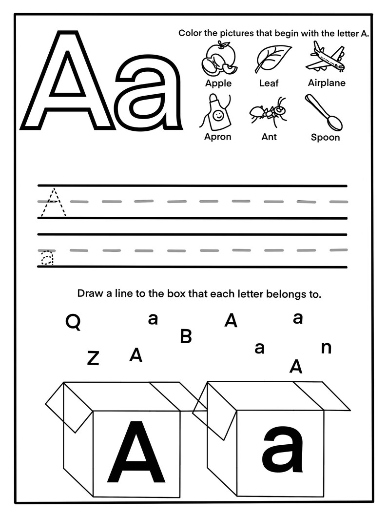 Learn With Me ABC Workbook - Etsy