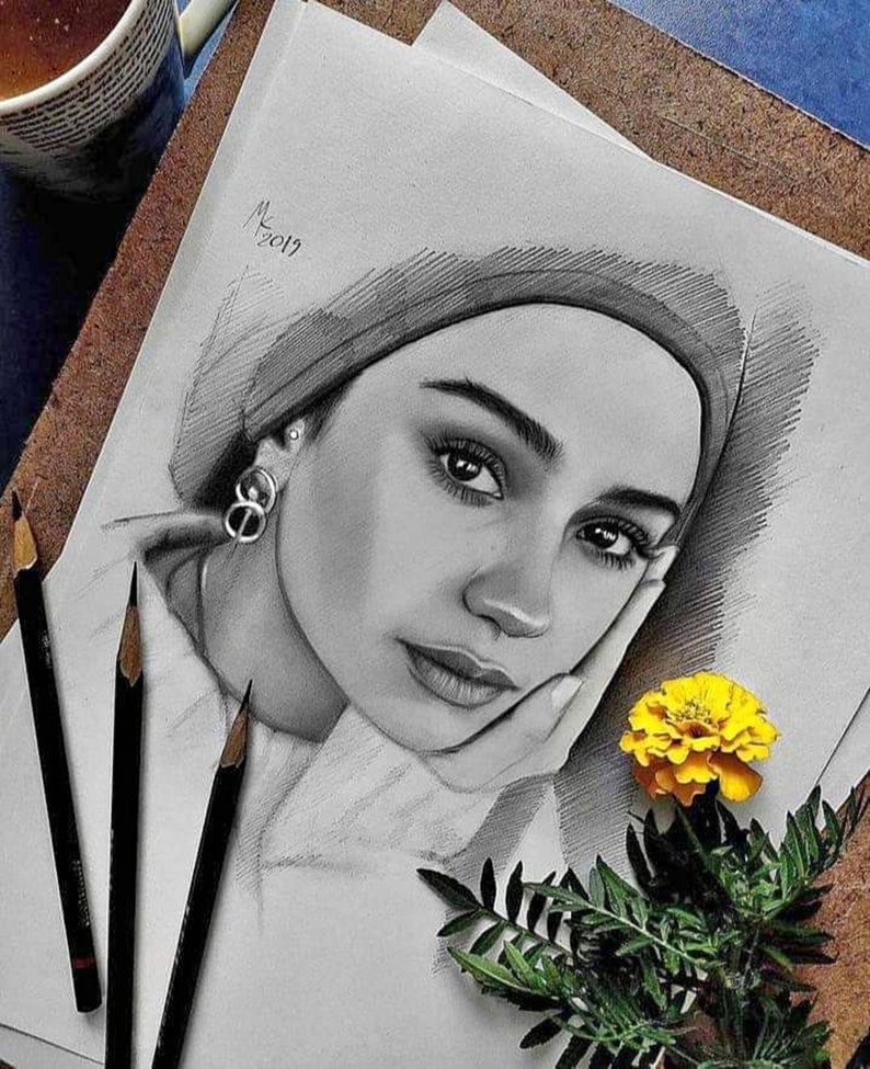 Custom Graphite Pencil Portraits From Photos - the Perfect Gift for Your Loved Ones: Mom, Dad ...