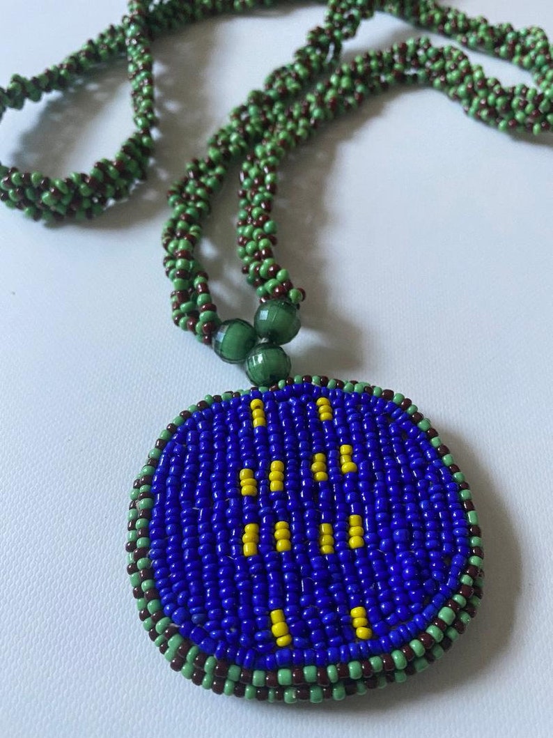 LUXURY Glass Beaded Ileke With Odu OBARA Meji Pendant Eleke - Etsy