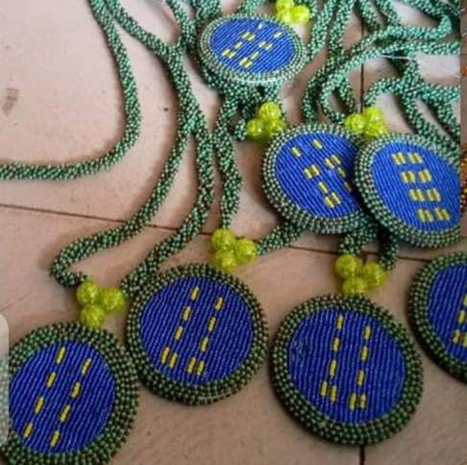 LUXURY Glass Beaded Ileke With Odu OBARA Meji Pendant Eleke - Etsy