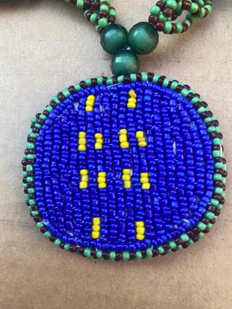 LUXURY Glass Beaded Ileke With Odu OBARA Meji Pendant Eleke - Etsy