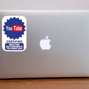 Youtube Certified Master Automobile Technician Sticker - Toolbox Decal ...