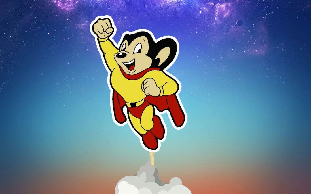 Mighty Mouse Sticker/ Mighty Mouse Decal/ Mighty Mouse/ Here I Come to ...