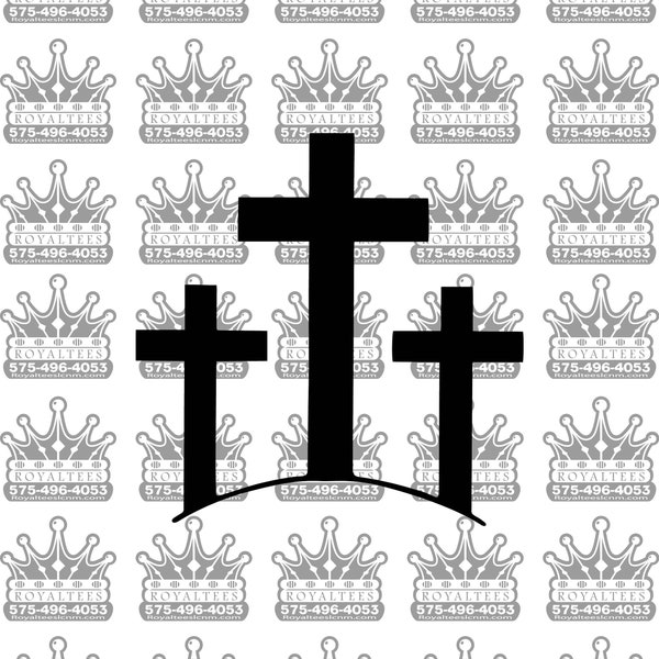 3 Crosses on a Hill Svg - Etsy