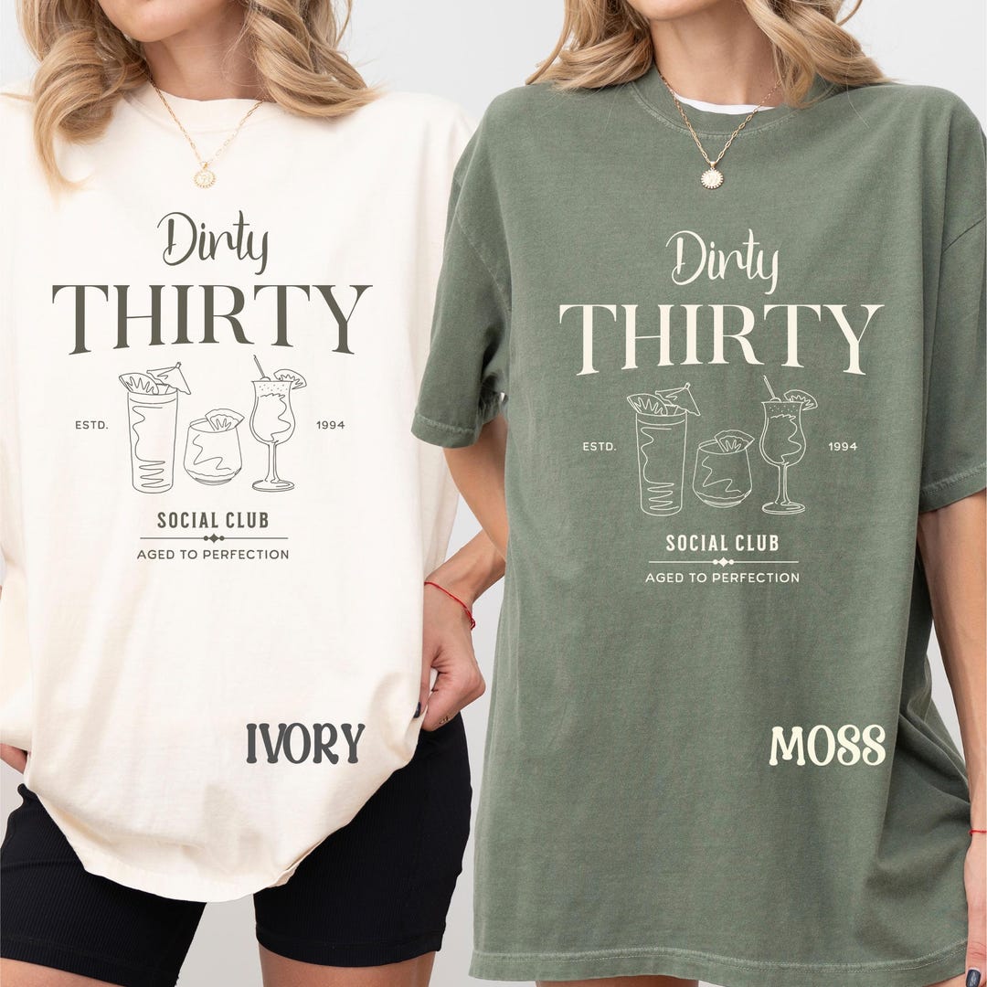 Dirty Thirty Shirt, Dirty Thirty Social Club, 30th Birthday Shirt ...