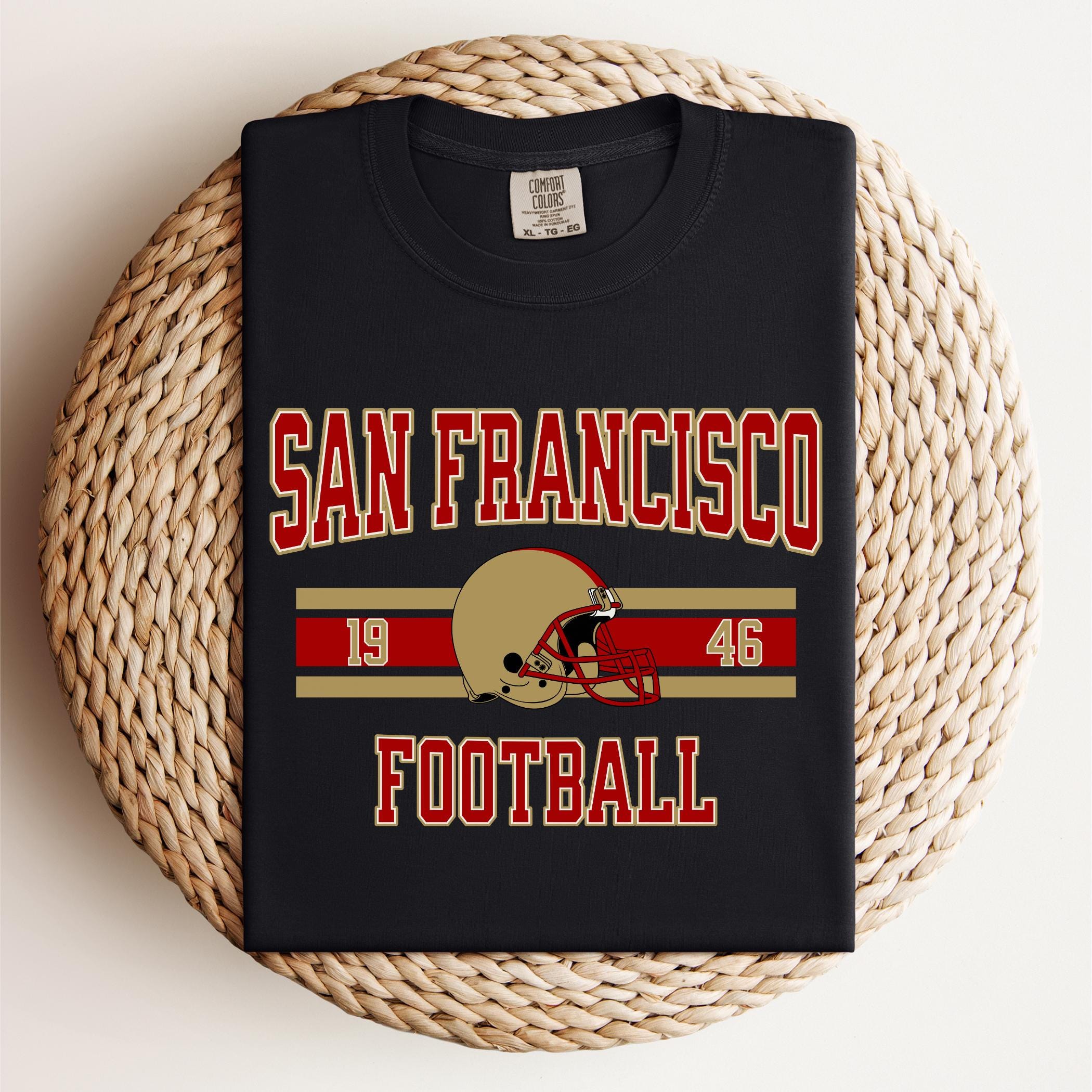 San Francisco Football Comfort Colors T-shirt: Vintage-inspired SF Gift ...