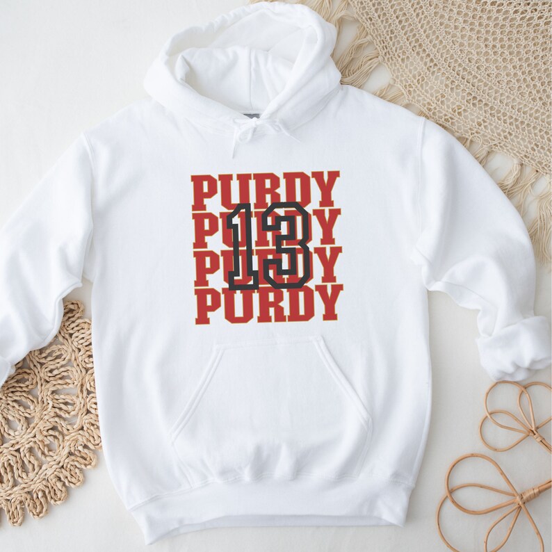 Purdy San Francisco Football Hoodie, SF Sweatshirt - Etsy