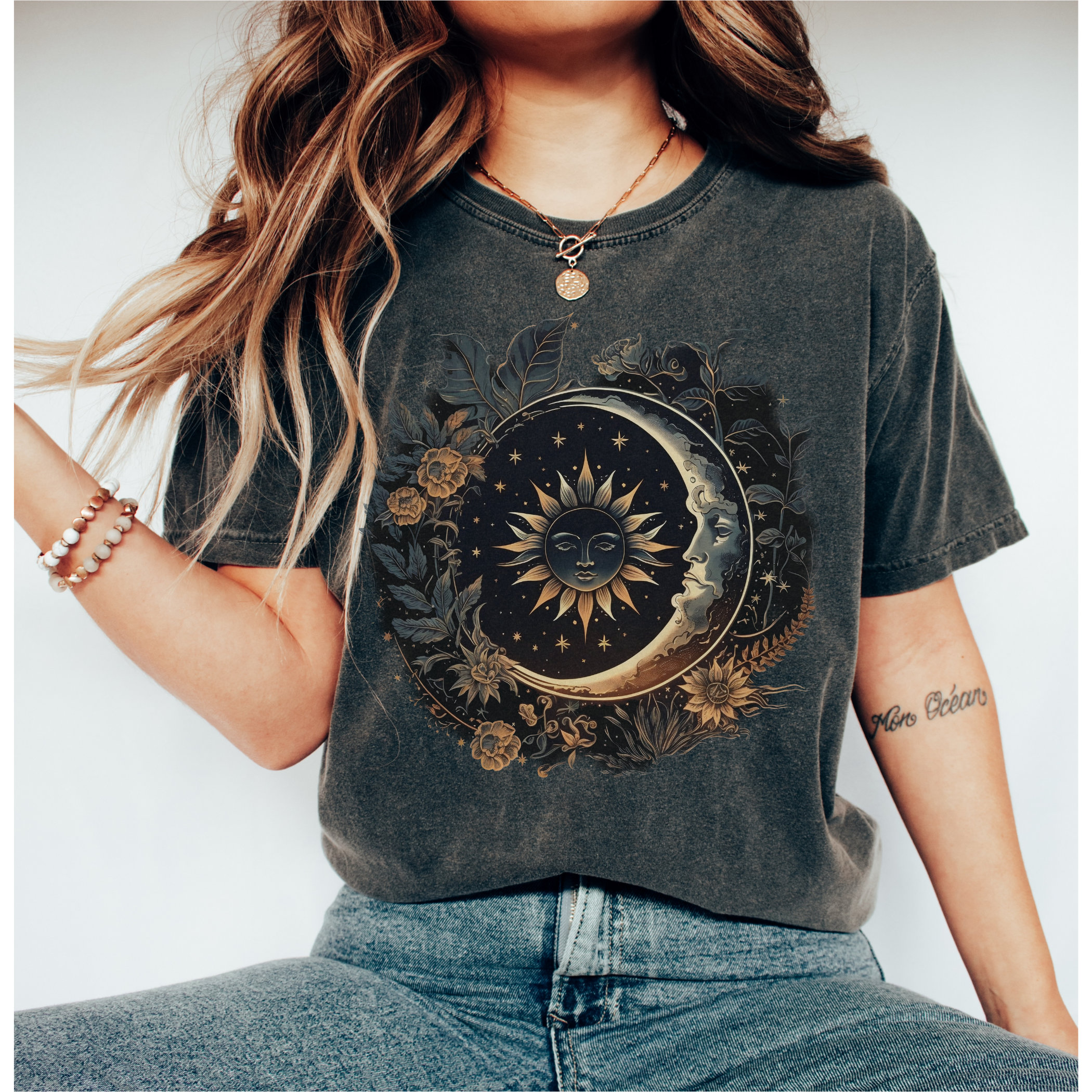 Celestial T Shirts Moon Graphic T Shirt Moon Astrology - Etsy
