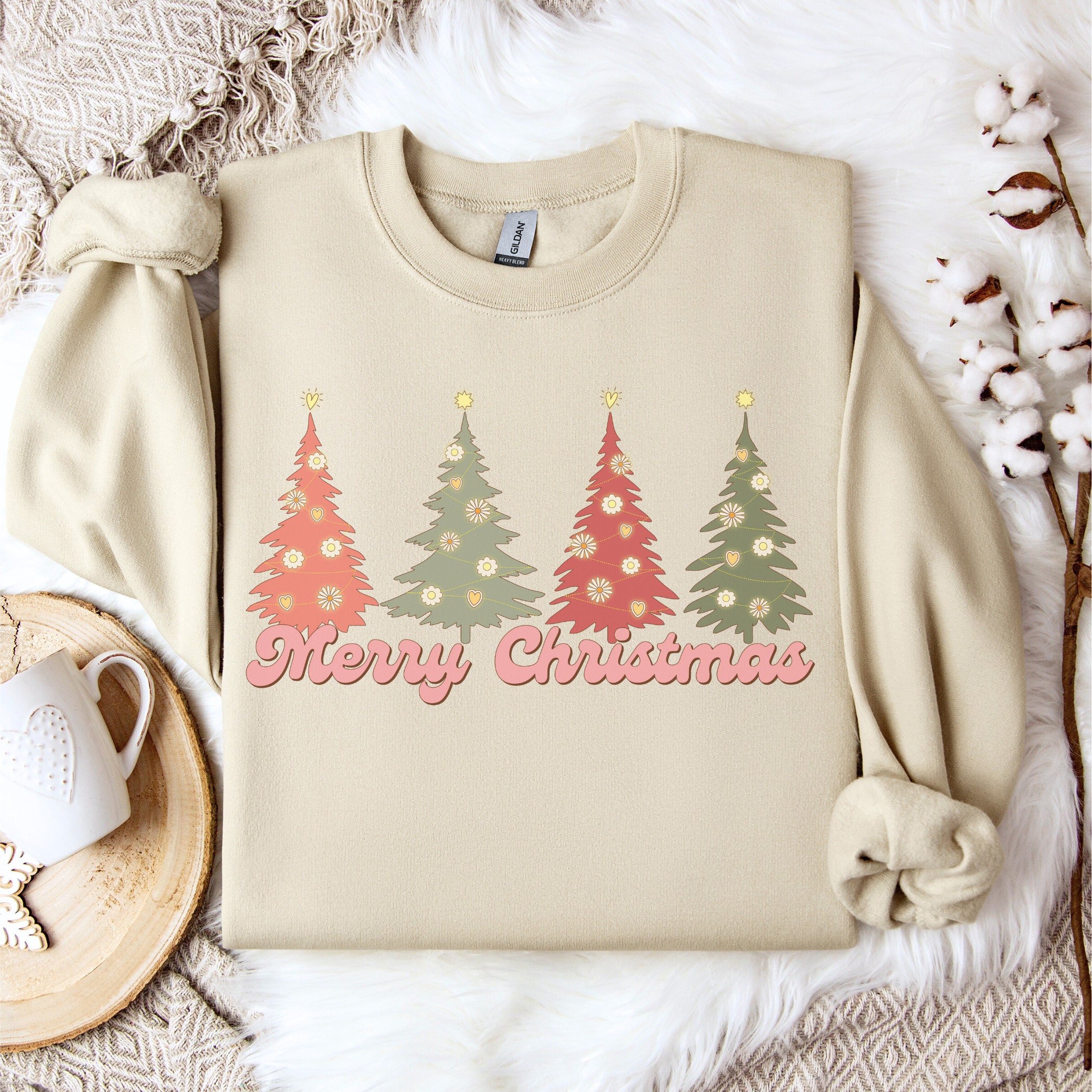 Christmas Tree Sweatshirt, Christmas Crewneck, Christmas Tree Holiday ...