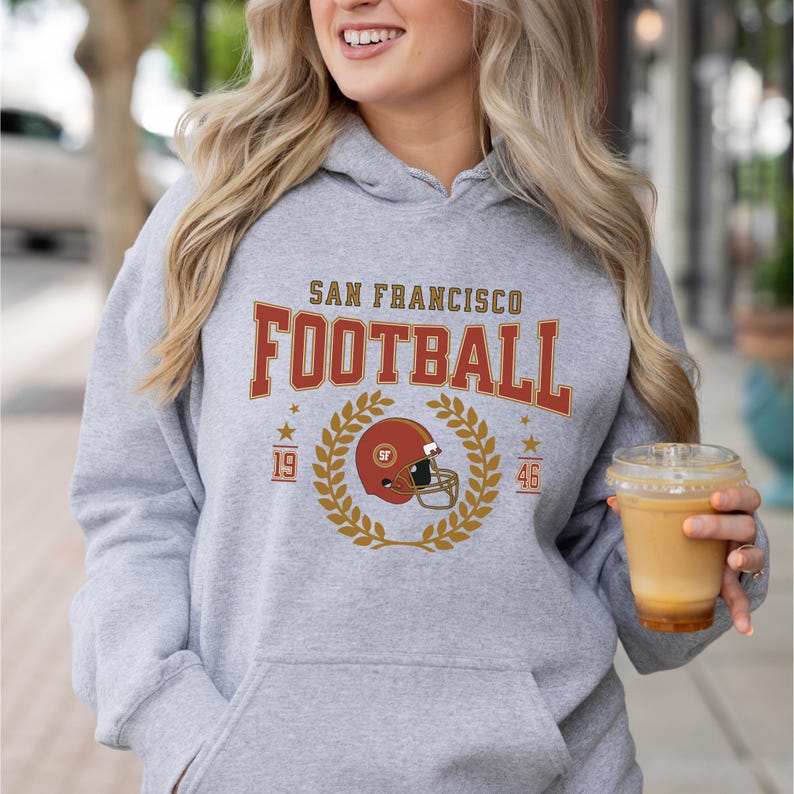 San Francisco Football Hoodie: Gameday Sweatshirt Gift - Etsy