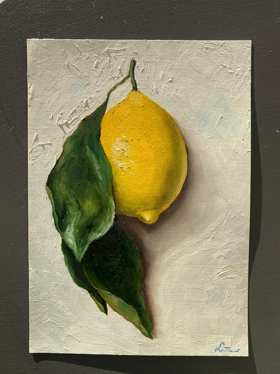 Oil Painting | Lemon | Oil Painted Lemons | Kitchen Decor | Yellow ...