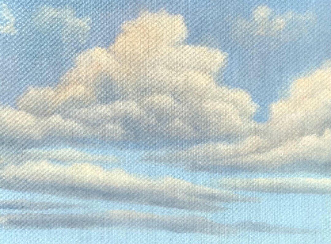 Oil Painting Original | Oil Painted Clouds |rainy Clouds | Sky | Home ...