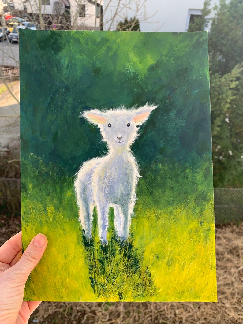 Gouache Painting Original| Nature | Summer | Animals | Landscape ...