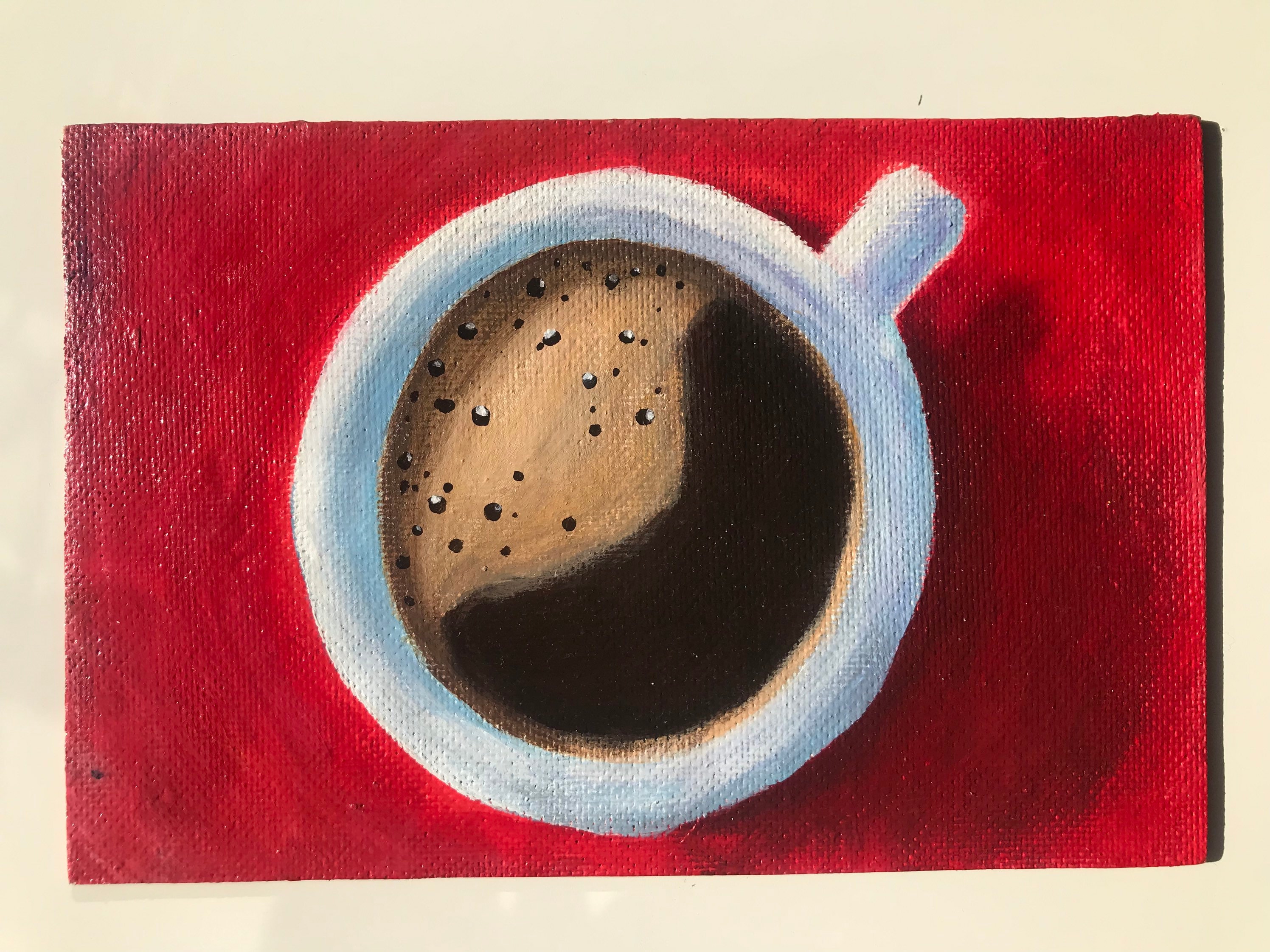 Acrylic Painting Acrylic Painted Cup Cup of Coffee - Etsy