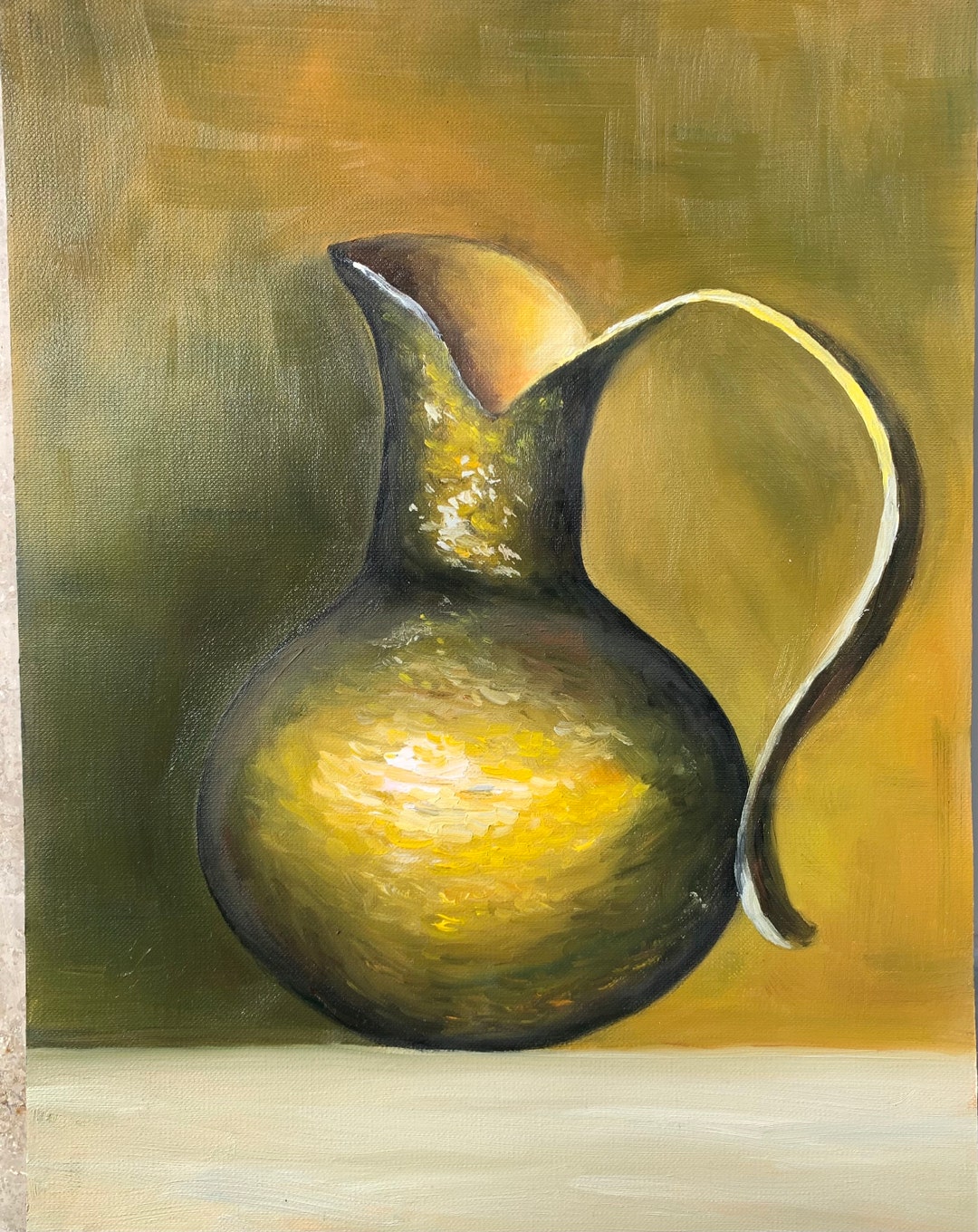 Oil Painting Original Vase Oil Painted Vase Cherry Still Life Home ...