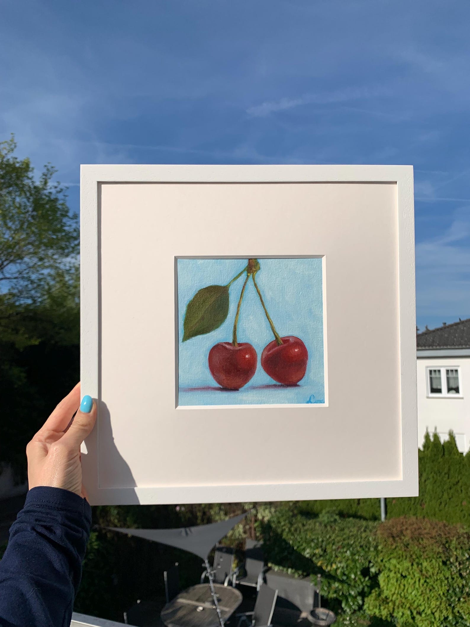 Oil Painting Original | Cherry| Red Fruit| Still Life | Kitchen Decor ...