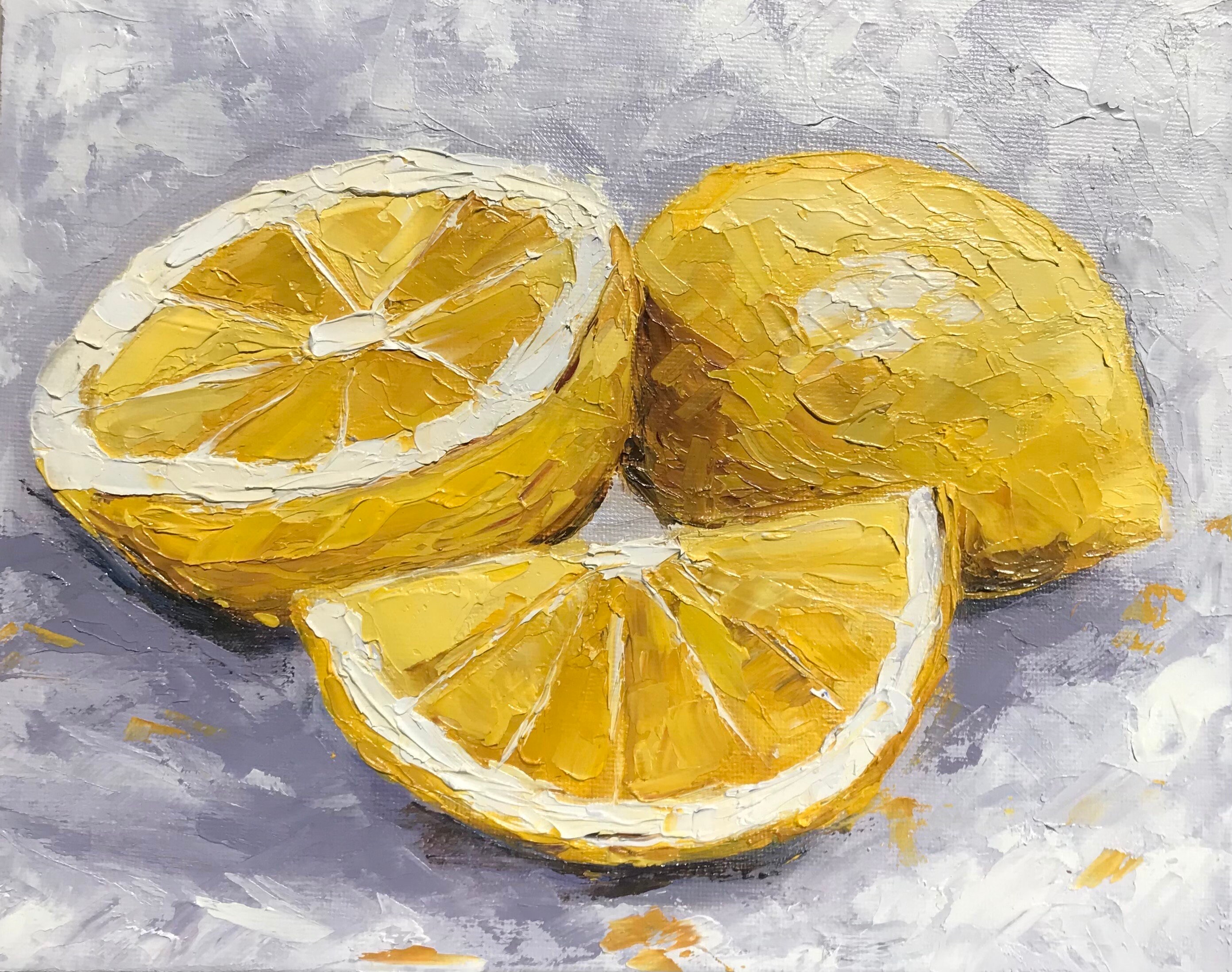 Oil Painting Original | Lemon | Oil Painted Lemons | Citrus | Yellow ...