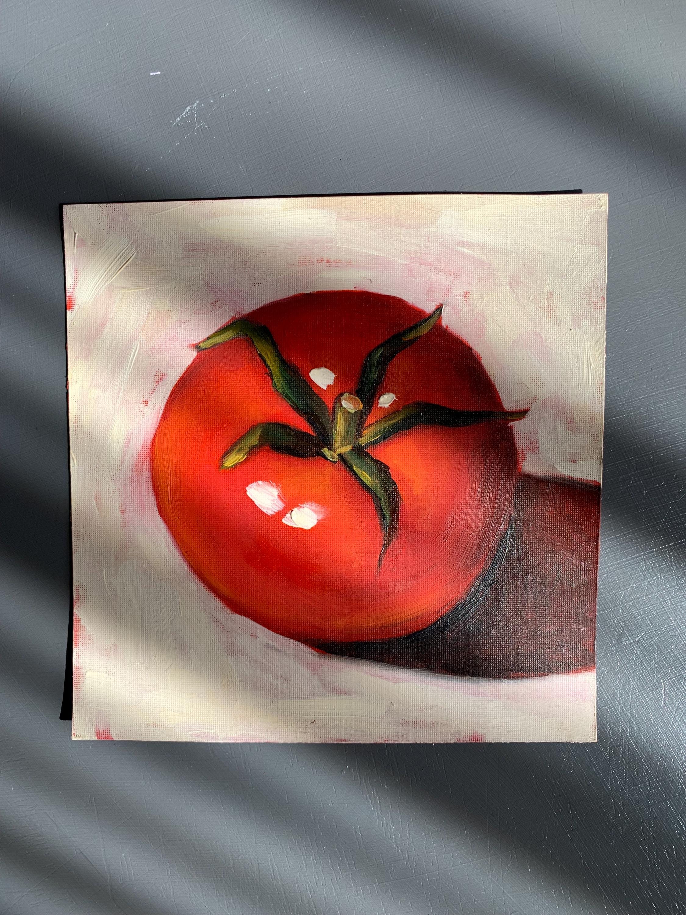 Original Oil Painting: Ripe Tomato Still Life | Kitchen Wall Decor - Etsy