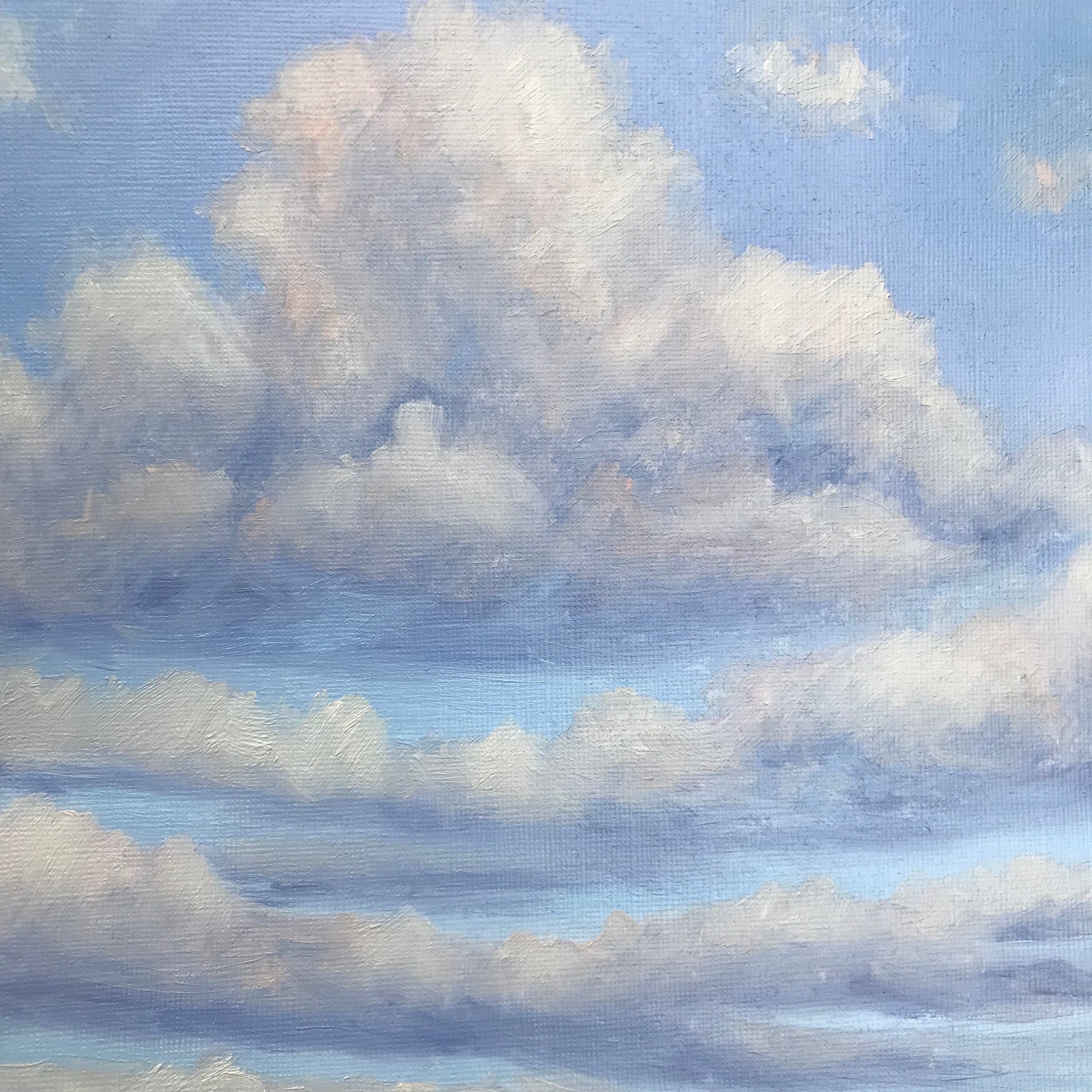 Oil Painting Original Clouds Summer Sky Oil Painted - Etsy