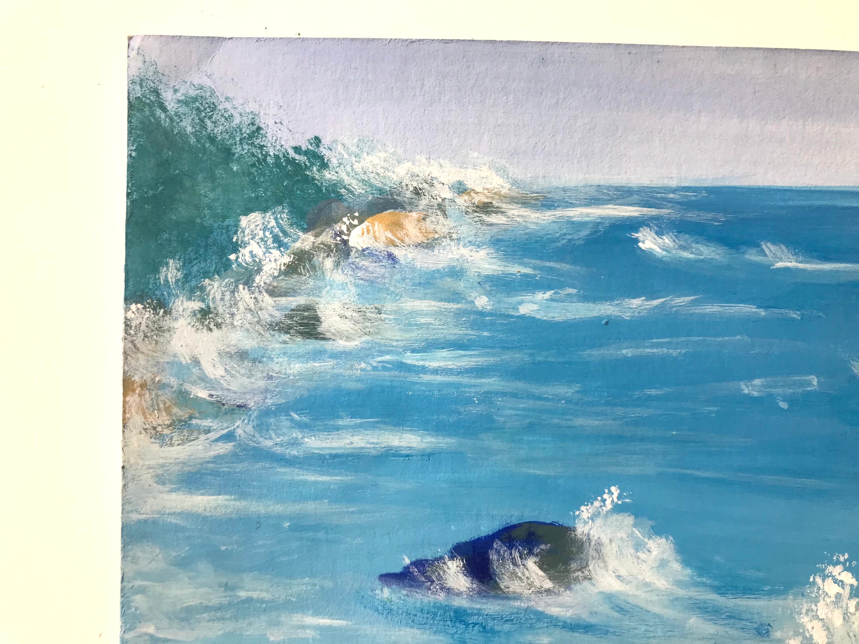 Gouache Painting Original Sea Nature Landscape Ocean - Etsy