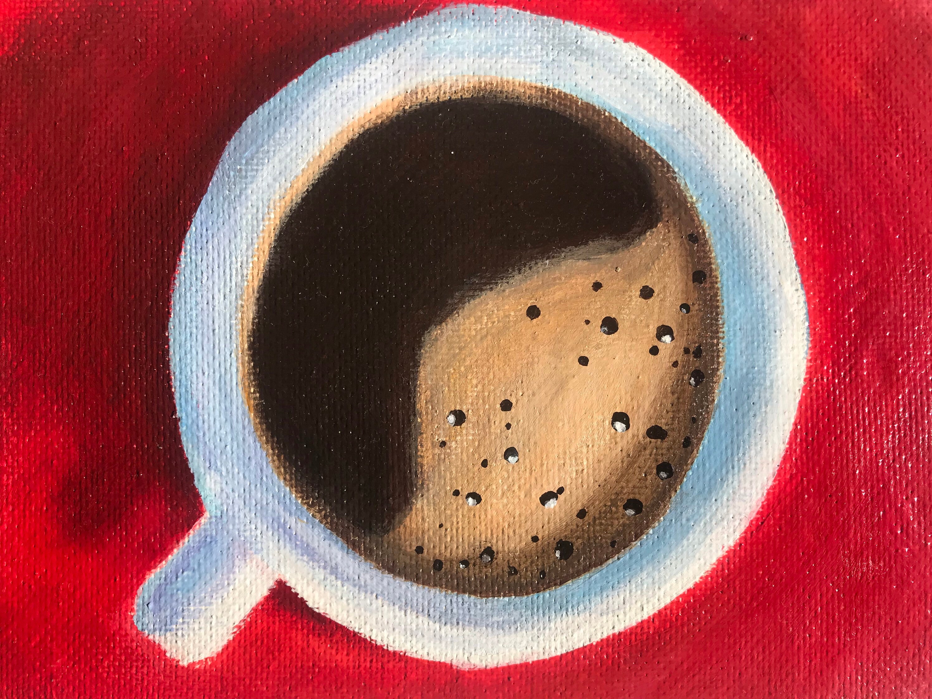 Acrylic Painting Acrylic Painted Cup Cup of Coffee - Etsy