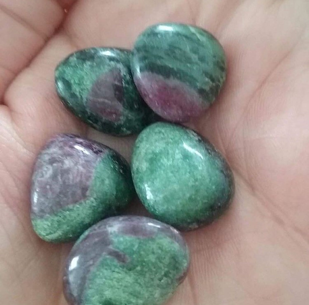 Ruby in Zoisite/anyolite /tumbled Ruby in Zoisite /tumbled Anyolite - Etsy