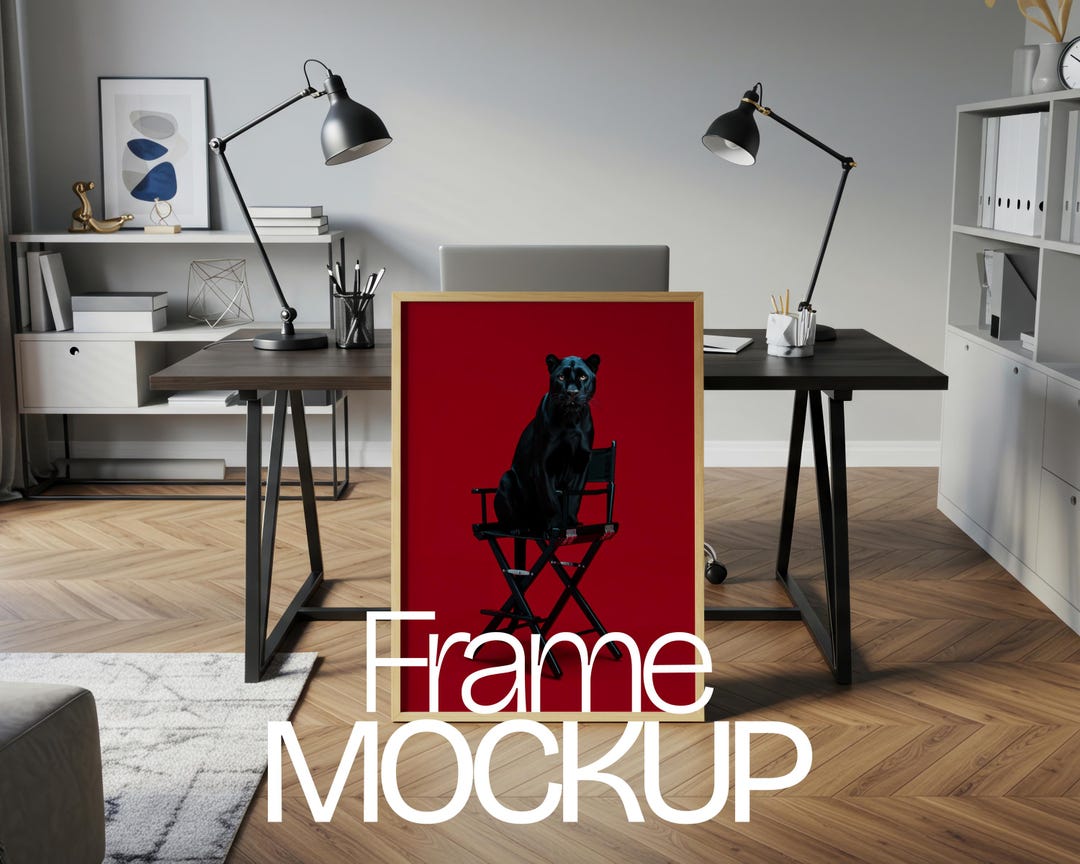 Modern Office Poster Frame Mockup – A0 A1 A2 A3 Poster Frame Mockup for ...