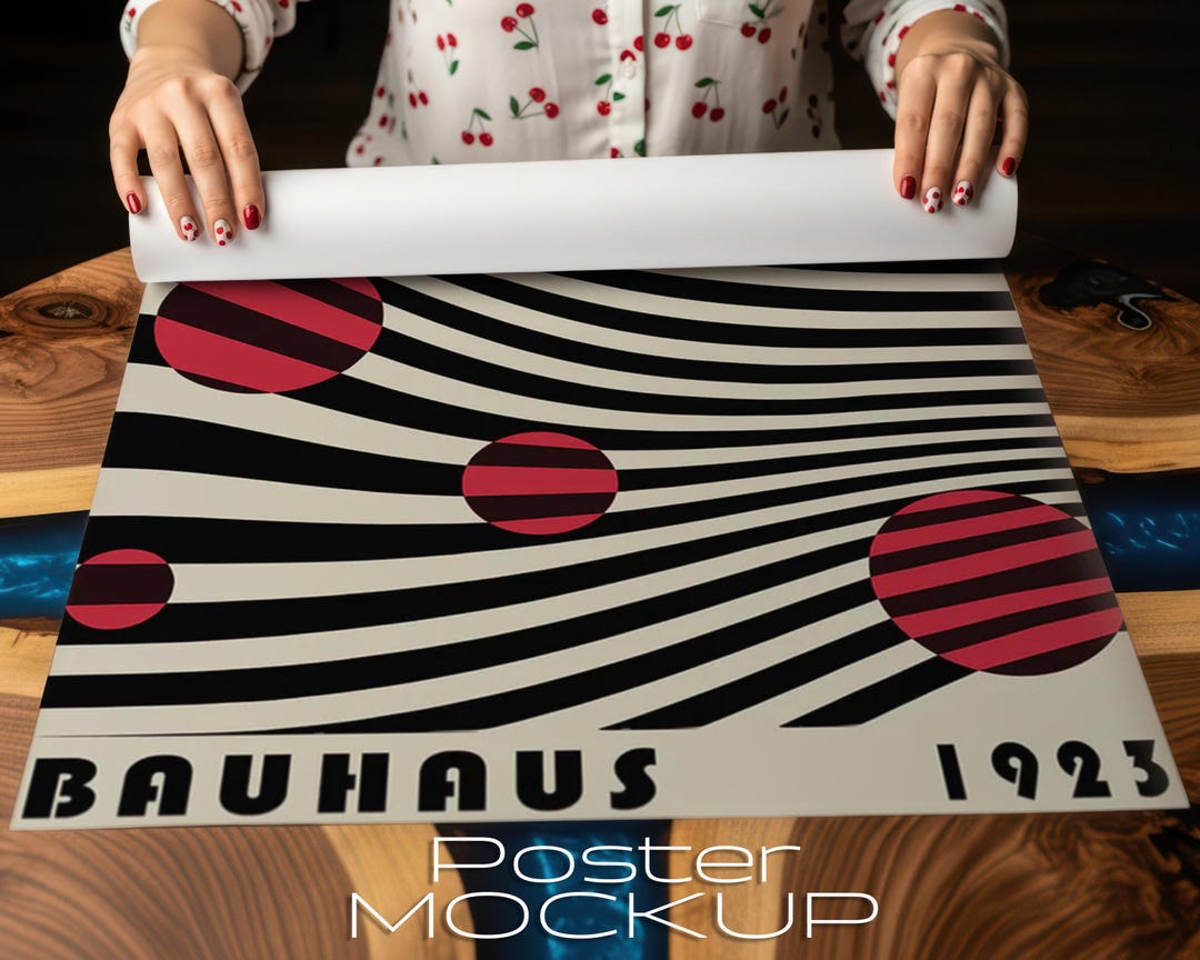 Poster Mockup PSD: Hands Rolling Print on Desk (digital Download) - Etsy