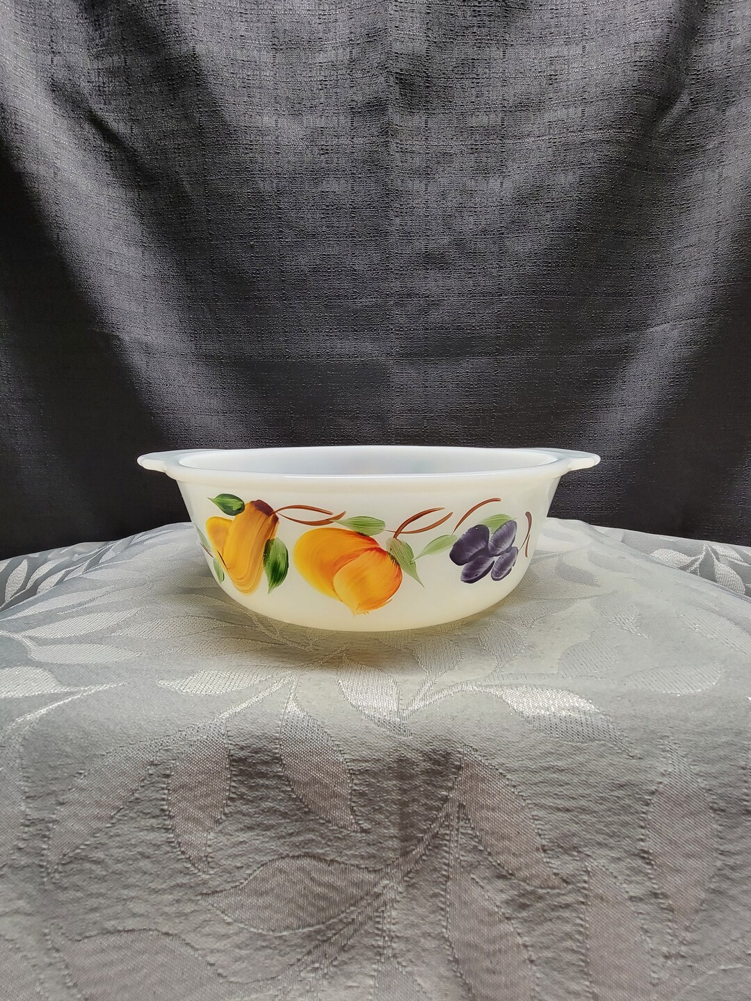 Fire King Vintage Fruit Pattern Baking/casserole 2 Qt. Dish - Etsy