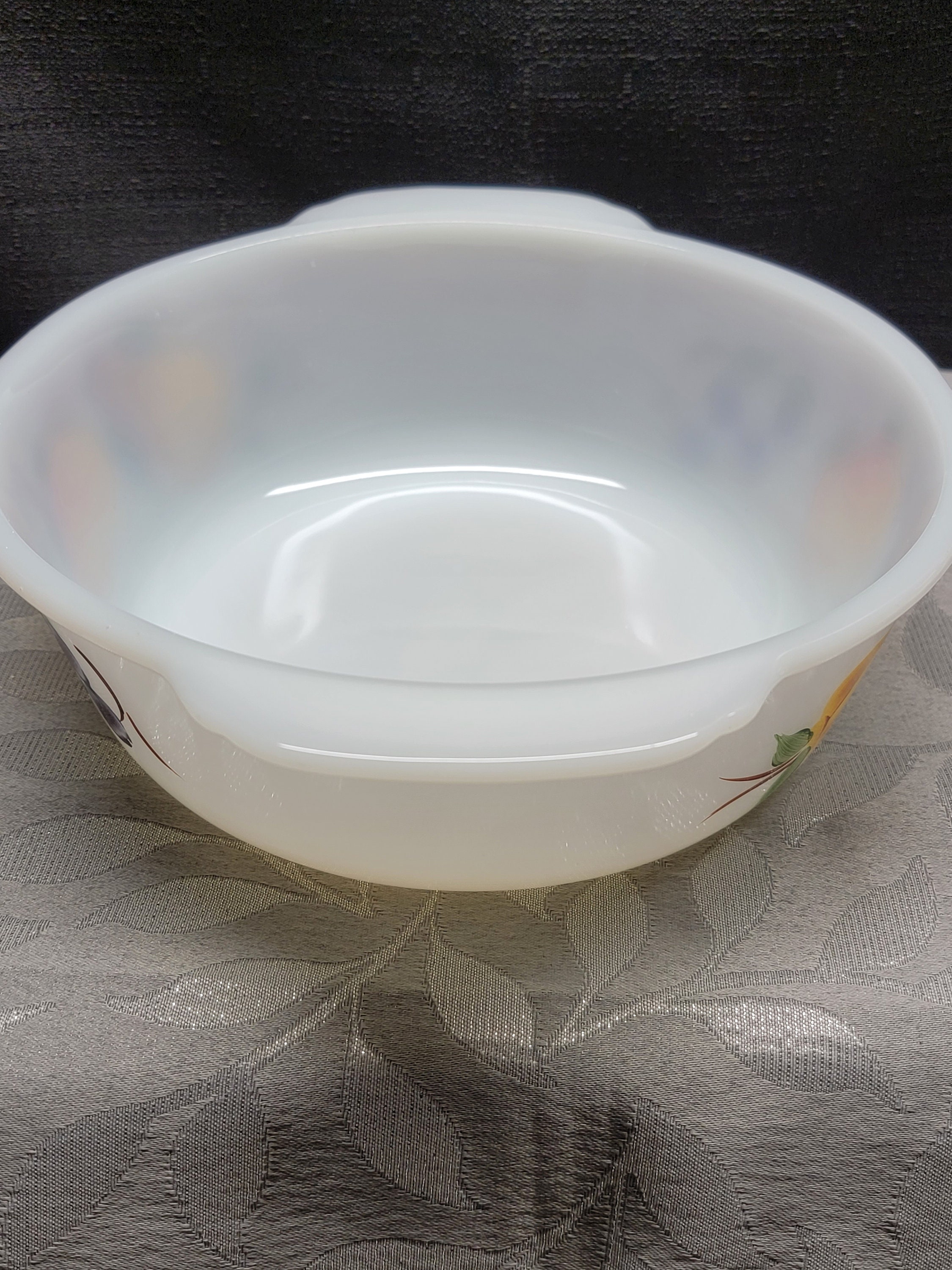 Fire King Vintage Fruit Pattern Baking/casserole 2 Qt. Dish - Etsy